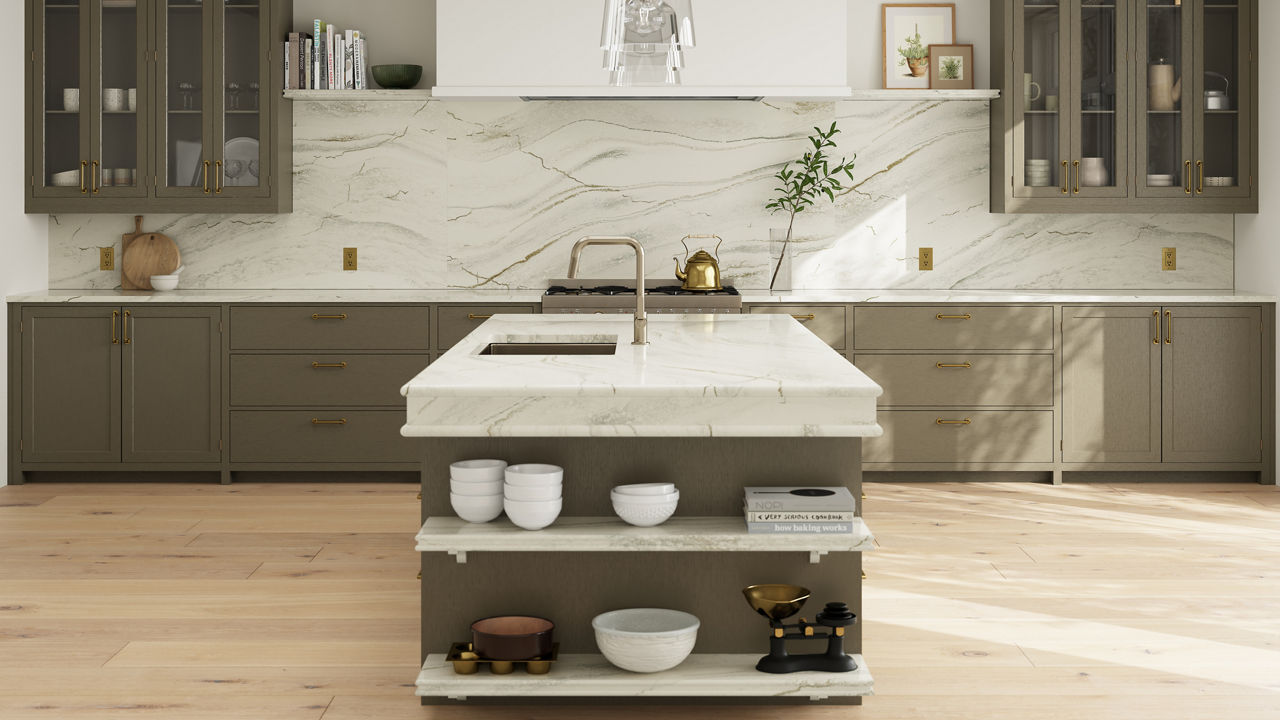 Explore These 6 New Veined White Quartz Countertop Designs from Cambria