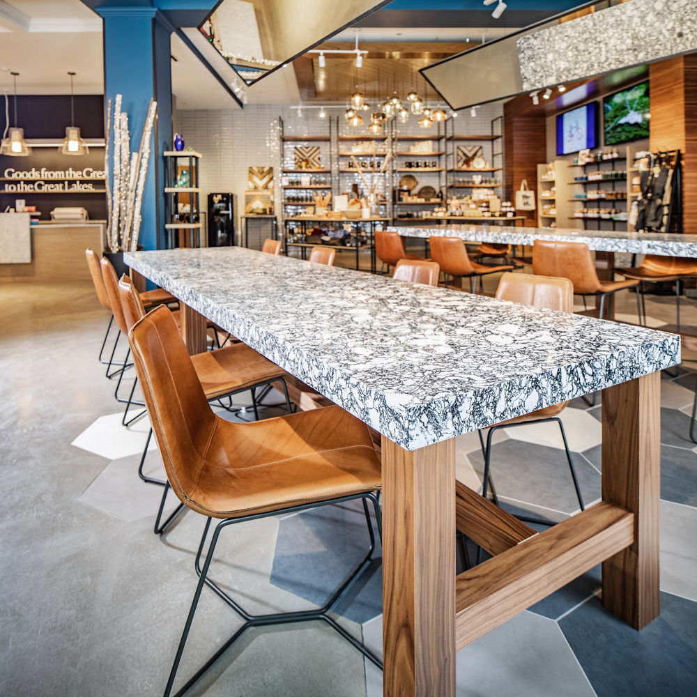 Our Best Elevated Retail Designs and Quartz Countertop Displays